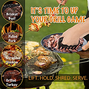 Meat Claws for Shredding, Solid Heavy Duty Meat Shredder Tool Bear Claws - Funny Stocking Stuffers for Men Dad- Smoker Grill Accessories for BBQ Gifts for Men - One Pair