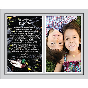 Daddy Poem from Daughters and Sons for His Birthday or Valentine's Day, 8x10 Inch Print Personalized with Names and Photo
