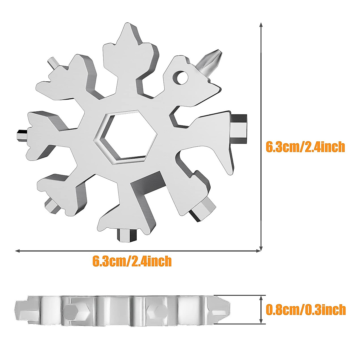 WEARXI Father's Day Gifts for Men, 18 in 1 Snowflake Multitool Gifts for Him, Dad Gifts for Fathers Day, Cool Gadgets for Men, Gifts for Men Unique Tools for Men, Mens Gifts, Camping Accessories