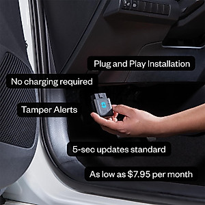 Spytec Anti-Theft Plug-in Car GPS Tracker, Real-Time 5 Second Updates, Ignition On/Off Alerts, Vehicle Movements, Personal & Work Car Monitoring | Unlimited US & Worldwide Tracking App - Low Cost Plan