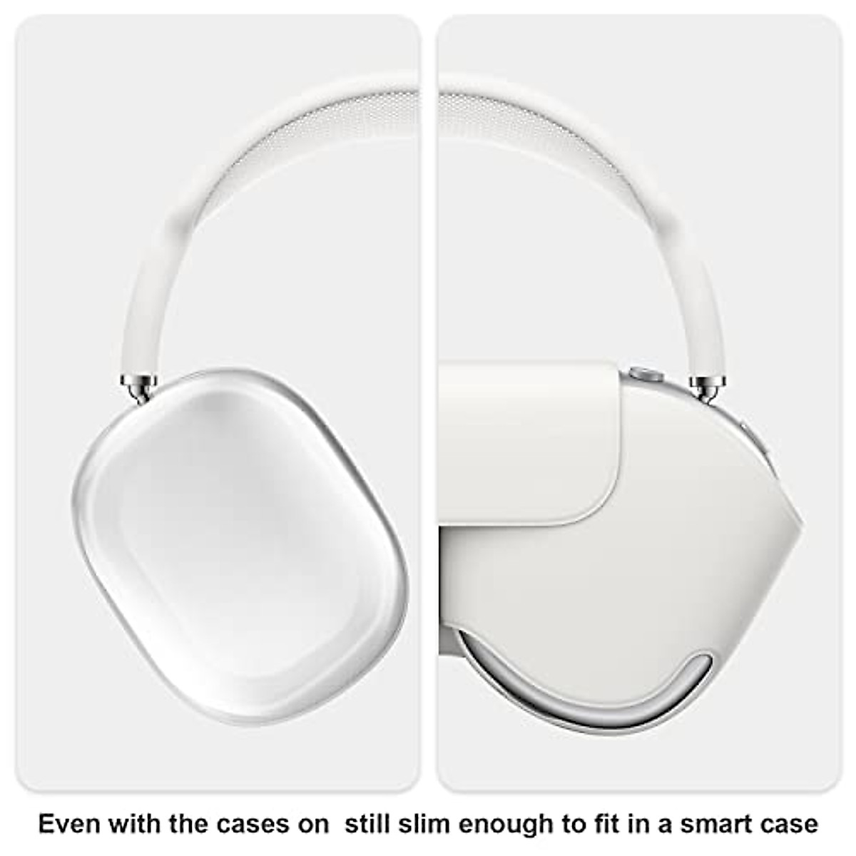 VICHYIE Case Cover for AirPods Max, Clear Soft TPU Case Anti-Scratch, Transparent Accessories Protector Cover for Airpods Max Headphones (Clear)