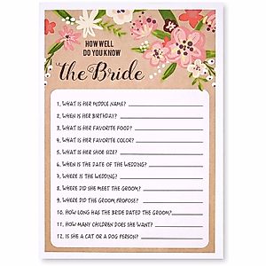 Set of 5 Bridal Shower Games for Engagement Celebrations, Bridal, Bachelorette, Anniversary, Wedding Party, Entertains 50 Guests