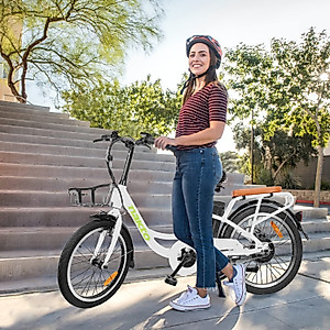 BRIGHT GG Electric Bike for Adults 20" 250W Electric Bicycle with 36V10AH Lithium Battery, Charger and Locks