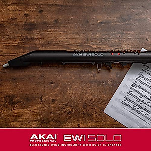 AKAI Professional EWI Solo - Electronic Wind Instrument With Built-in Speaker, Rechargeable Battery, 200 Sounds and USB MIDI Connectivity,Black