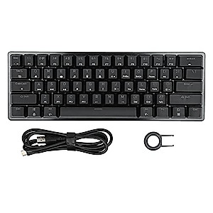 Goshyda Mechanical Keyboard,Portable 61 Keys Gaming Keyboard Durable RGB Backlit Keyboard with FN Key Combination Function,for Laptop Desktop