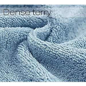 Cleanbear Cotton Hand Towels and Wash Cloths Set with Assorted Colors (6 Towels and 6 washcloths)