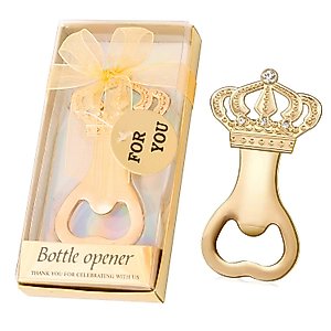 NC 24PCS Crown Bottle Opener Crown Baby Shower or Wedding Even Birthday Party Gifts for Guests, Baby Shower or Gold Wedding Favors Bridal Shower Favors,Birthday Decorations Supplies (gold, 24)