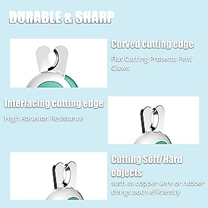 Nail Clipper for Cats Dogs, Cat Nail Clipper Dog Nail Clipper Nail Trimmer Tool with Light to Avoid Nail Hurtings, Perfect for Small Animals Such as Cats, Dog, Bird, Rabbits (Green)