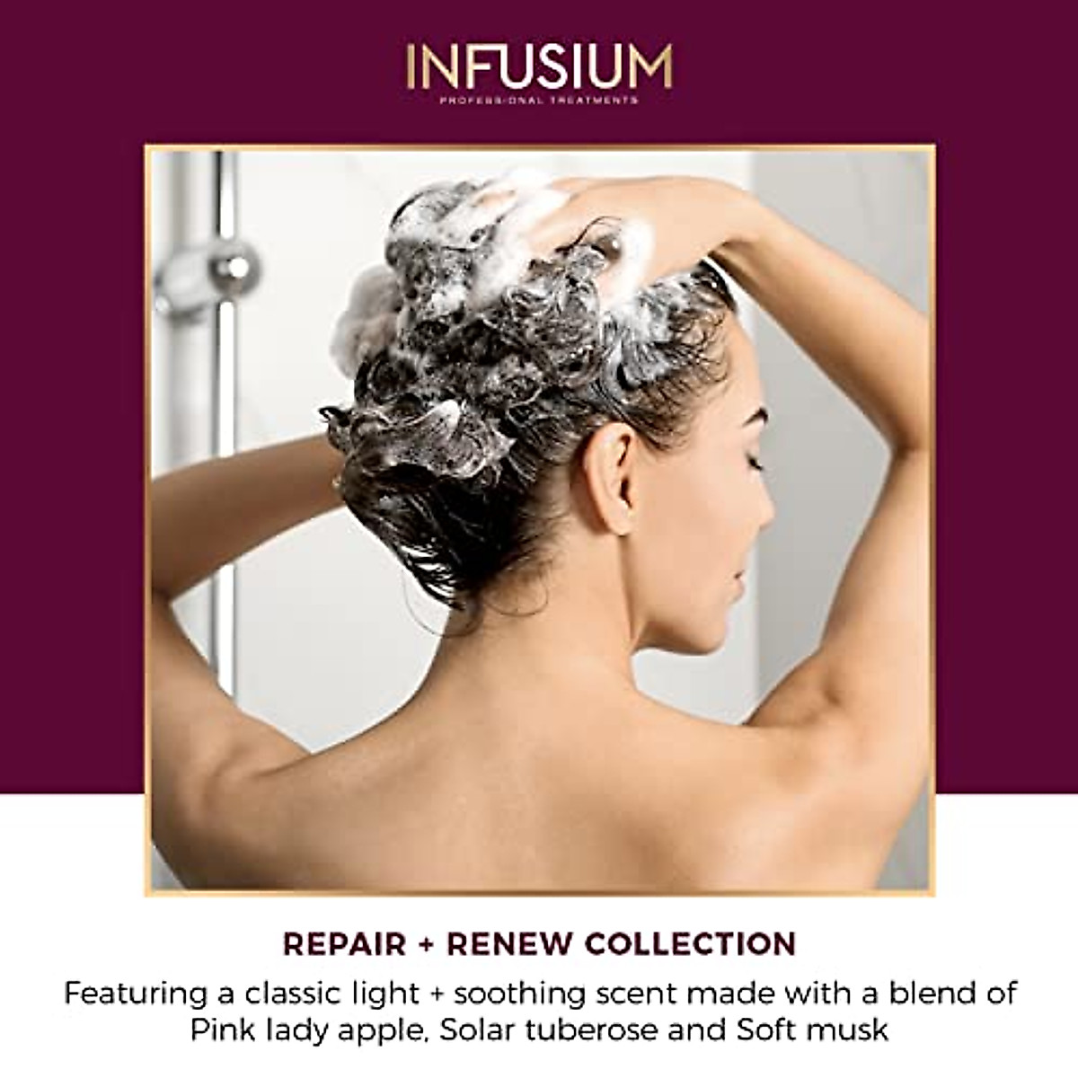Infusium Moisturize and Replenish Shampoo - Infused with Avocado and Olive Oil - Hair Care for Dry Hair - Moisturizing Shampoo for Women - 33.8 oz
