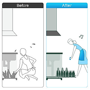 Tksrn Pull Out Cabinet Organizer(12" W x 21" D),Cabinet Drawers Slide Out Shelves for Kitchen,Under Sink Organizer Storage for Cabinet in Home, Pantry, Bathroom（NEED 13" W and 22" D Cabinet）