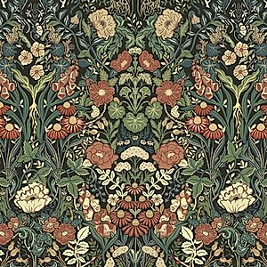 Vintique Vintage Peel and Stick Wallpaper Black and Green Wallpaper Boho Floral Peel and Stick Wallpaper Contact Paper Leaf Removable Wallpaper SelfAdhesive for Cabinets Shelf Liner Vinyl 17.3in*9.8ft