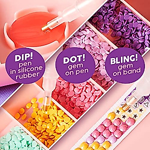 Blingle Bands DIY Gem Friendship Bracelet, 5 Band On The Go Starter Pod in 6 Piece CDU - Arts & Craft Activity for Ages 7 and Up