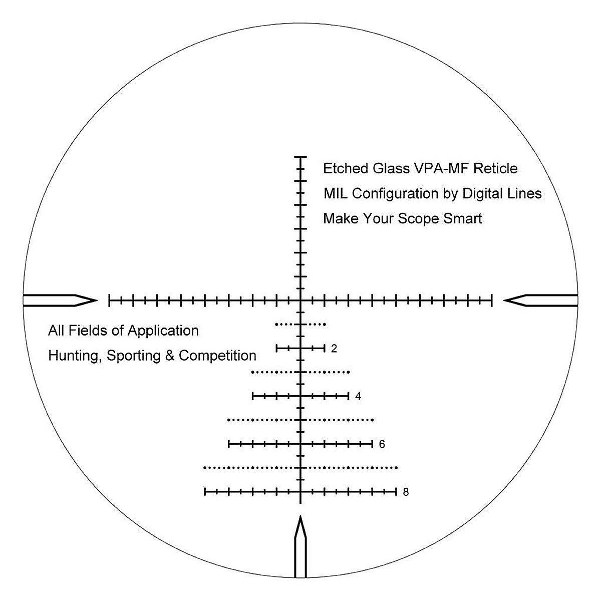 Vector Optics Marksman 6-24x50 mm First Focal Plane (FFP) 1/10 MIL Hunting Riflescope with VPA-MF Reticle, 30mm Tactical Mount Rings, Lens Covers and Honeycomb Sunshade