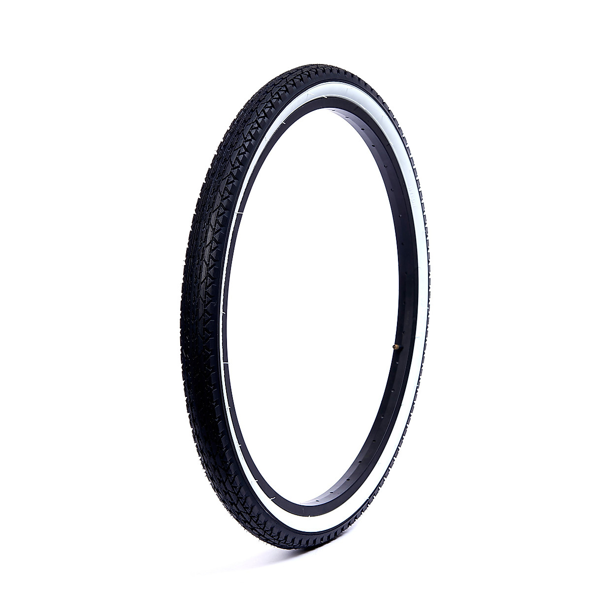 Wanda Beach Cruiser Tire, Black with White Wall, 26" One Size