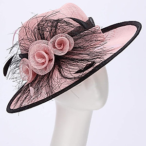Koola's hats Women 3 Layers Sinamay Kentucky Derby Church Sun Summer Hats