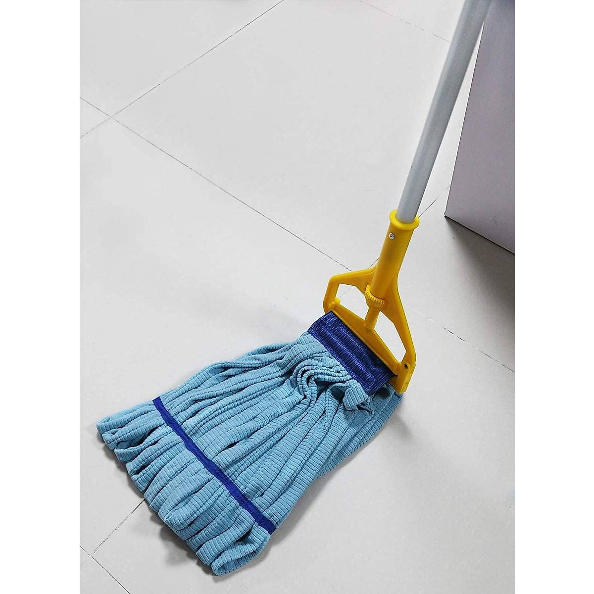 Microfiber Tube Mop Head(16 oz.), 6 Inch Headband, Loop End Commercial String Mop Head Replacement for Home, Highly Absorbent, Industrial and Commercial Use