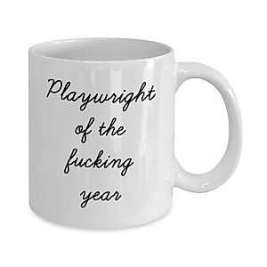 Best Playwright Mug Funny Appreciation Mug for Coworkers Gag Swearing Mug for Adults Novelty Tea Cup