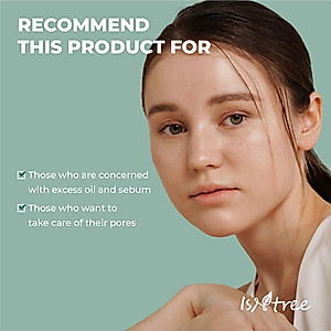 IsNtree Mugwort Calming Clay Mask 100ml, 3.38 fl.oz | Sebum Control | Pore Tightening | Exfoliates Rough Skin | Blackhead Care | Wash-Off Mask | Korean Skincare