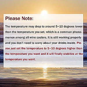 Smad Wine Fridge, 33 Bottle Wine Cooler Refrigerator, 19 Inch Freestanding Wine Fridge with Digital Temperature Display and Glassdoor, 3.5 cuft, Stainless Steel