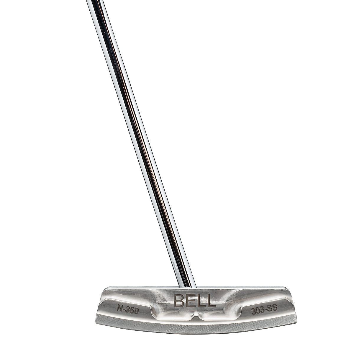 Bell N-360 No-Offset CNC Milled Center Shaft Standard Blade Golf Putter + Winn Dri-Tac Dark Gray Standard Grip (Right, 40)