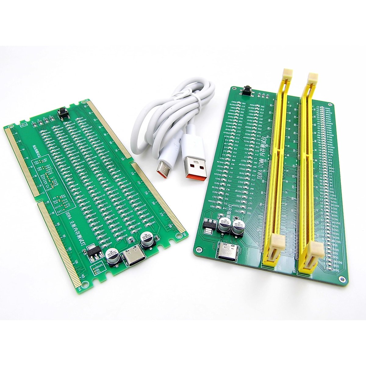 Nice DDR4 Desktop PC Server Memory RAM Module and Computer Motherboard RAM Slot Easy Test Quick Diagnostic Analyzer LED Tester Card Complete Set Solution Kit 288 Pin All Speed Voltage ECC and nonECC