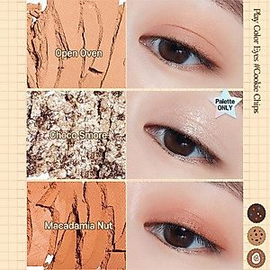 ETUDE Play Color Eyes #Cookie Chips | 9 Shade Eyeshadow Palette With Daily Brown & Sparkly Glitter Colors | Easy- Blendable Daily Eye Palette | K-beauty