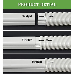 MOOITEK 4" 16.5Ft PVC Decorative Line Set Cover Kit for Ductless Mini Split Air Conditioners Heat Pump System and Central AC(Total Length 16.5Ft), White