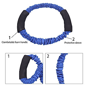 SOPOGER Archery Bow Band Trainer Bow Draw Resistance Stretch Band Trainer Exerciser Strength Training Aid Device Arm Fitness Machine Tool for Archery Bow Hunting Shooting, 25-45 Lbs (Blue-25lbs)