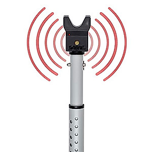 SABRE Adjustable Door Security Bar with Vibration Detecting Alarm, 115dB Alarm Audible Up To 1,100 Ft (335 m), Adjusts To Fit Most Hinged & Sliding Doors, Rubberized Foot for Strong Grip, Collapsible