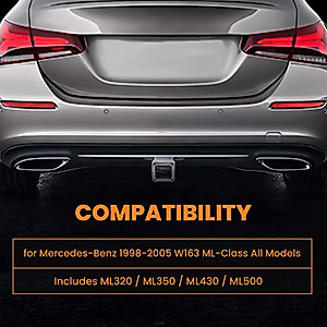 Class-3 Hitch 2" Receiver for Mercedes W163 ML-Class ML320 ML350 ML430 ML500 1998 1999 2000 2001 2002 2003 2004 2005 Trailer Hitch Class III