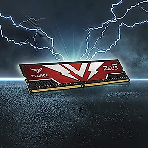 TEAMGROUP T-Force Zeus DDR4 32GB Kit (2 x 16GB) 3200MHz (PC4 25600) CL16 Desktop Gaming RAM Memory Module - TTZD432G3200HC16FDC01