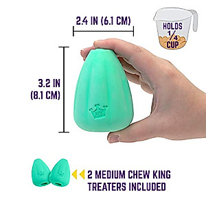 Chew King Premium Treat Dog Toy, Medium, Extremely Durable Natural Rubber Toy, Pack of 2