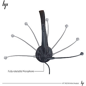 HP 3.5mm Stereo Wired Business Headset, Customer Service Headset with Microphone for Laptop/Desktop/PC/MAC