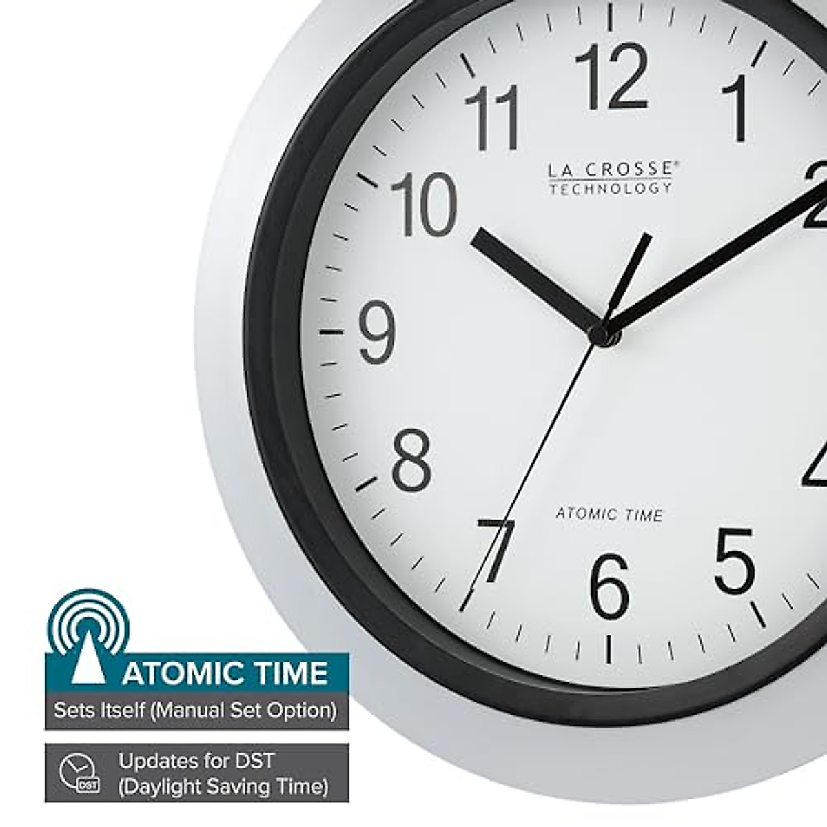 La Crosse Technology WT-3129S 12 Inch Atomic Analog Wall Clock