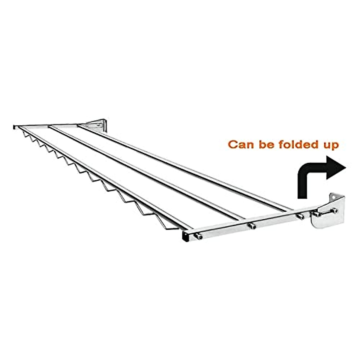 XMCX Wall Mounted Clothes Drying Rack Space-Saver Retractable Fold Away Clothes Hanger Easy Storage (Size : 62cm)