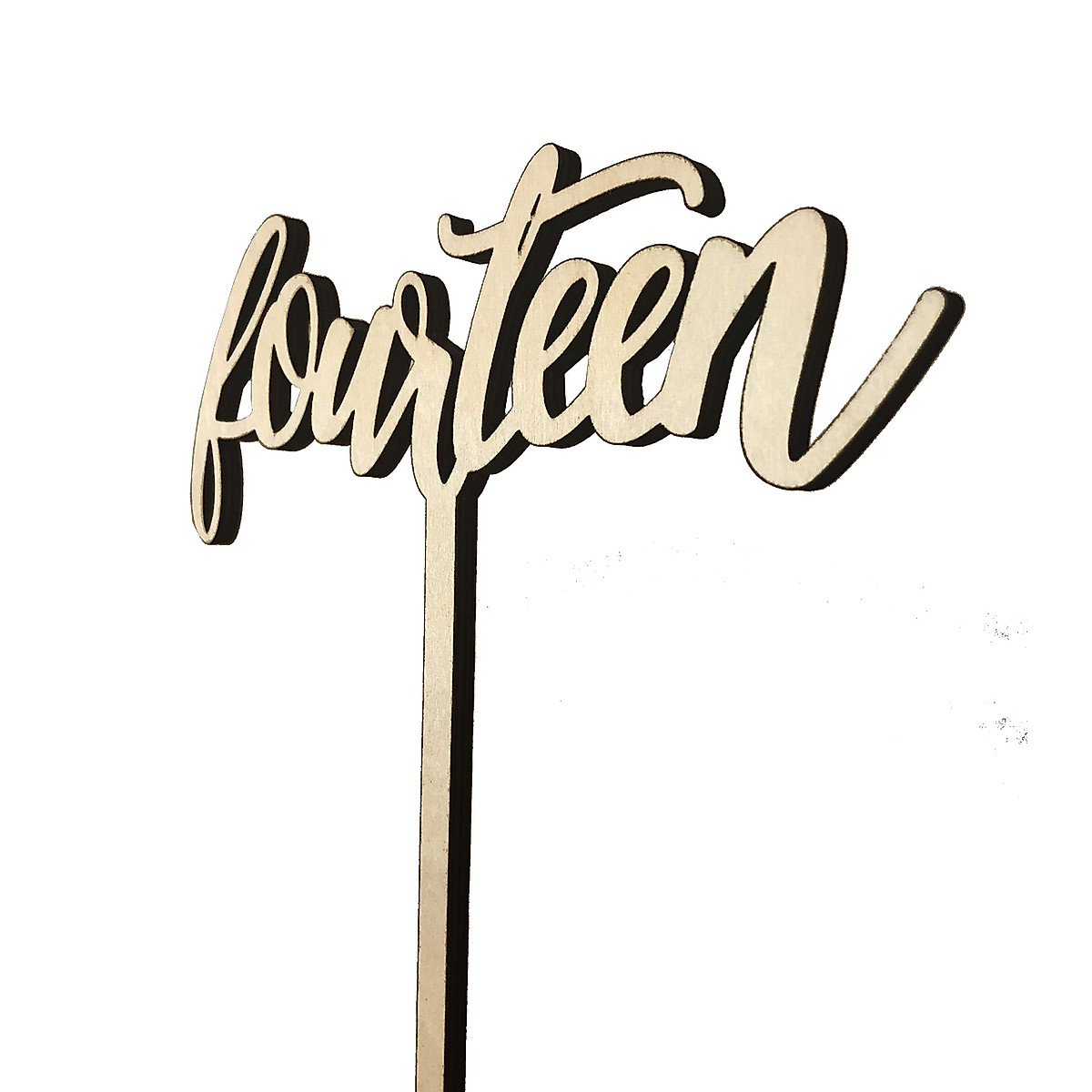 Activ8 Elegant Wooden Wedding Table Numbers | 13-25 Pack | Calligraphy Sticks Including Extra Thick Solid Base | Reception Party Home Decoration Centerpiece (Numbers 13-25, 10 inches 25cm)