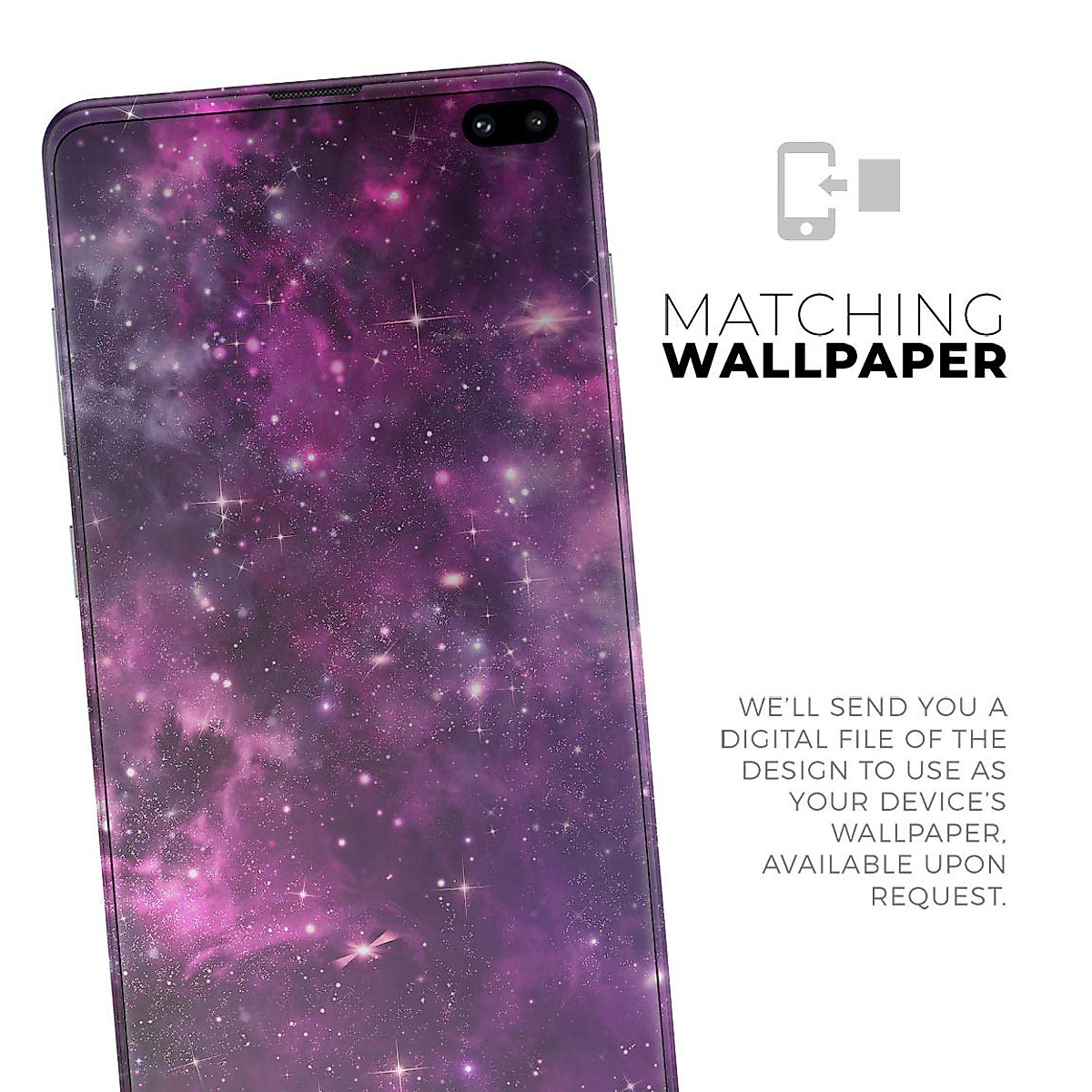 DesignSkinz Vibrant Purple Deep Space Protective Vinyl Decal Wrap Skin Cover Compatible with The Samsung Galaxy S20 (Screen Trim & Back Glass Skin)