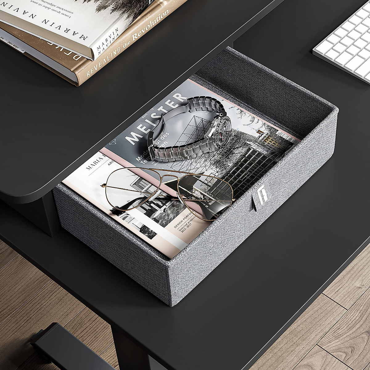 CubiCubi Electric Standing Desk with Double Drawers, 55x24 Inch Height Adjustable Sit Stand Desk with Storage Shelf, Home Office Computer Workstation, Black