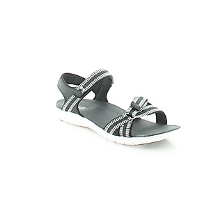 Ryka Savannah II White Wide Sandal Black in Size 11
