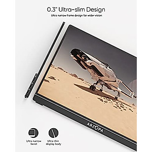 ARZOPA 15.6'' 144Hz Portable Gaming Monitor, 100% sRGB 1080P FHD Portable Monitor with HDR, Ultra Slim, Eye Care, External Second Screen for Laptop, PC, PS5, Mac, Xbox, Switch-G1 Game
