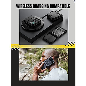 CaseBorne V Compatible with Samsung Galaxy Z Flip 4 Case/Flip 3 Case - Rugged Protective Case with Semi-Auto Hinger Cover, Full Body Multi-Layer Cover (Black)