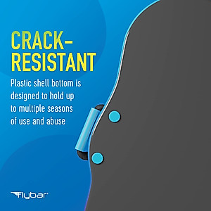 Flybar Kids 36" Husky Dog Foam Toboggan Snow Sled with Slick Bottom & PE Core Build for Boys and Girls Ages 6+, Holds Up to 110 Lbs