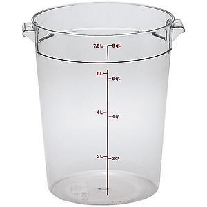 Cambro RFSCW8135 Camwear Round Storage Container 8 qt. clear - Case of 12