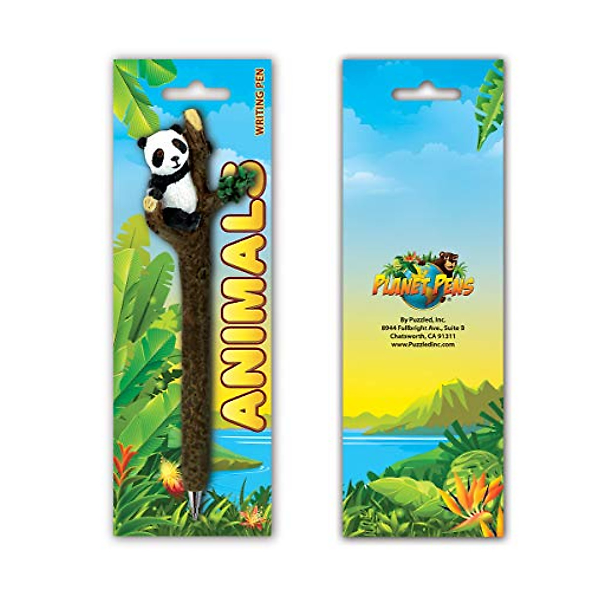 Planet Pens Panda Novelty Pen - Fun and Unique Kids and Adults Ballpoint Pen, Colorful Wild Life Writing Pen Instrument For Cool Stationery School and Office Desk Decor
