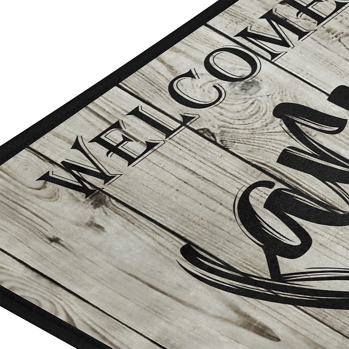 Emelivor Farmhouse Kitchen Rug Floor Mat Welcome Washable Pig Rooster Cow Kitchen Mats for Floor Comfort Mat for Rustic Decor 39 x 20 Inch