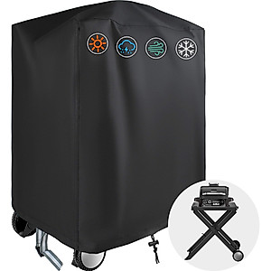 Grill Cover for Ninja Woodfire Outdoor Grill and Stand, Waterproof BBQ Barbecue Cover for Ninja OG701 OG751 Grill Smoker and Stand, Heavy-Duty 600D Oxford Fabric, 40"x24"x33", 𝐂𝐨𝐯𝐞𝐫 𝐎𝐧𝐥𝐲