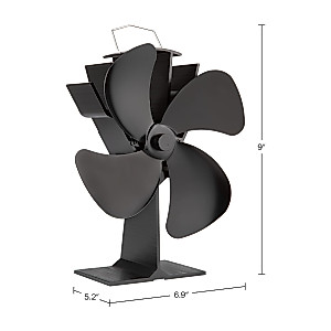 Home-Complete Stove Fan- Heat Powered Fan for Wood Burning Stoves or Fireplaces-Quiet and Low Maintenance, Disperses Warm Air Through House
