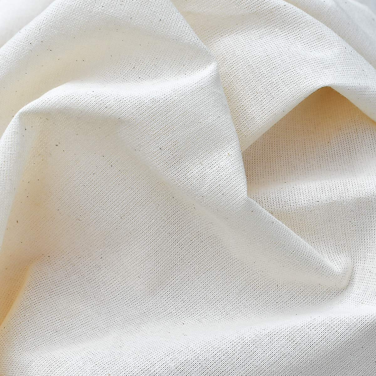 100% Natural Cotton Muslin Fabric - 63in Wide X 3yds Long (Medium Weight)