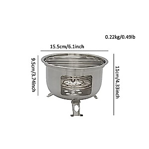 Portable Camping Small Charcoal Grill Stainless Steel Mini Barbecue Stove Campfire Cookware for Outdoor Hiking Traval Picnic BBQ