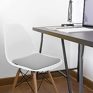 YUPPIE TONE 2 Pack Felt Chair Pads Square Memory Foam Seat Cushions for Dining Kitchen, Office, Lounge - 35 x 35 cm Dark Gray